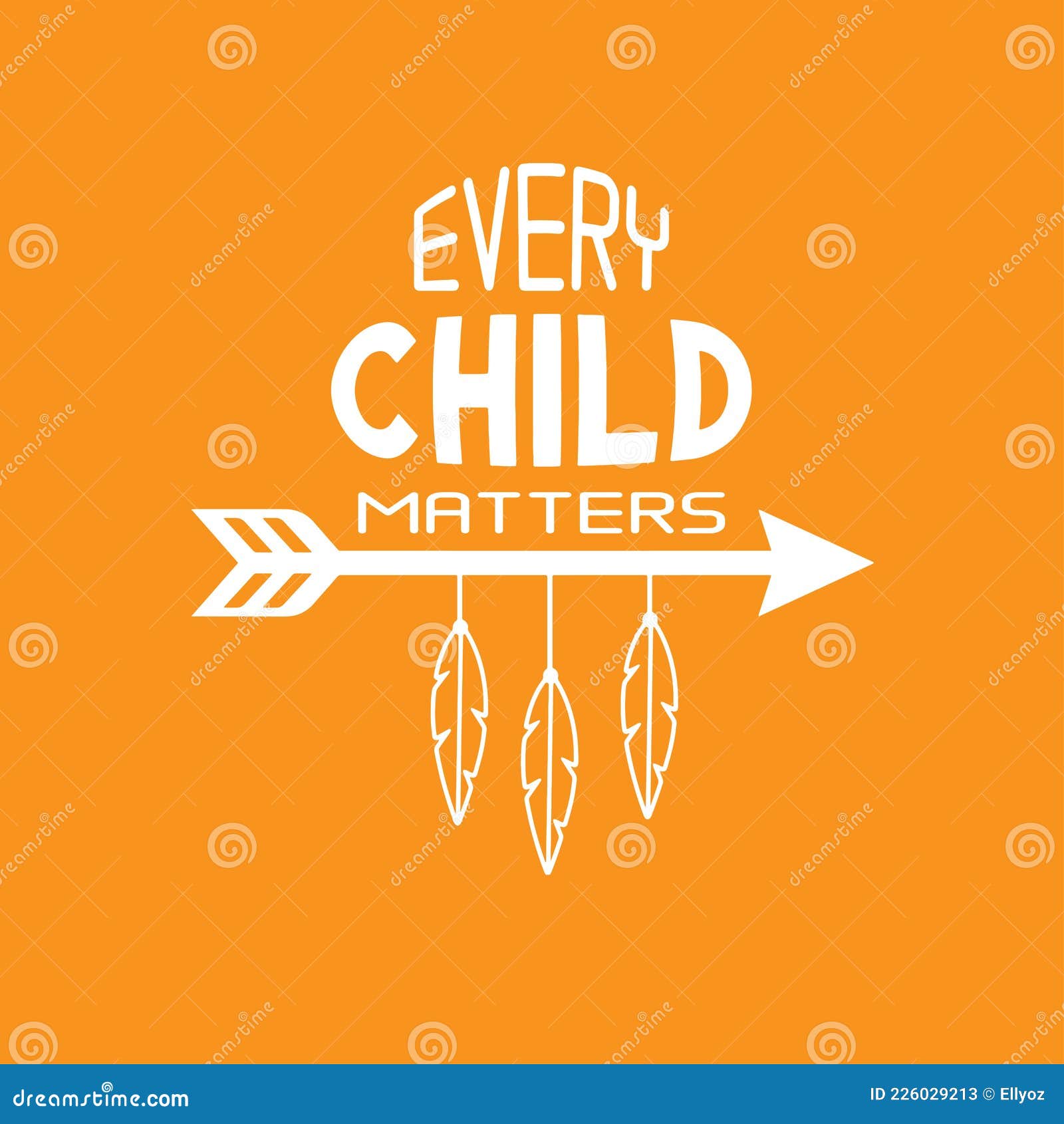 Every Child Matters. National Day Of Truth And Reconciliation. Vector ...