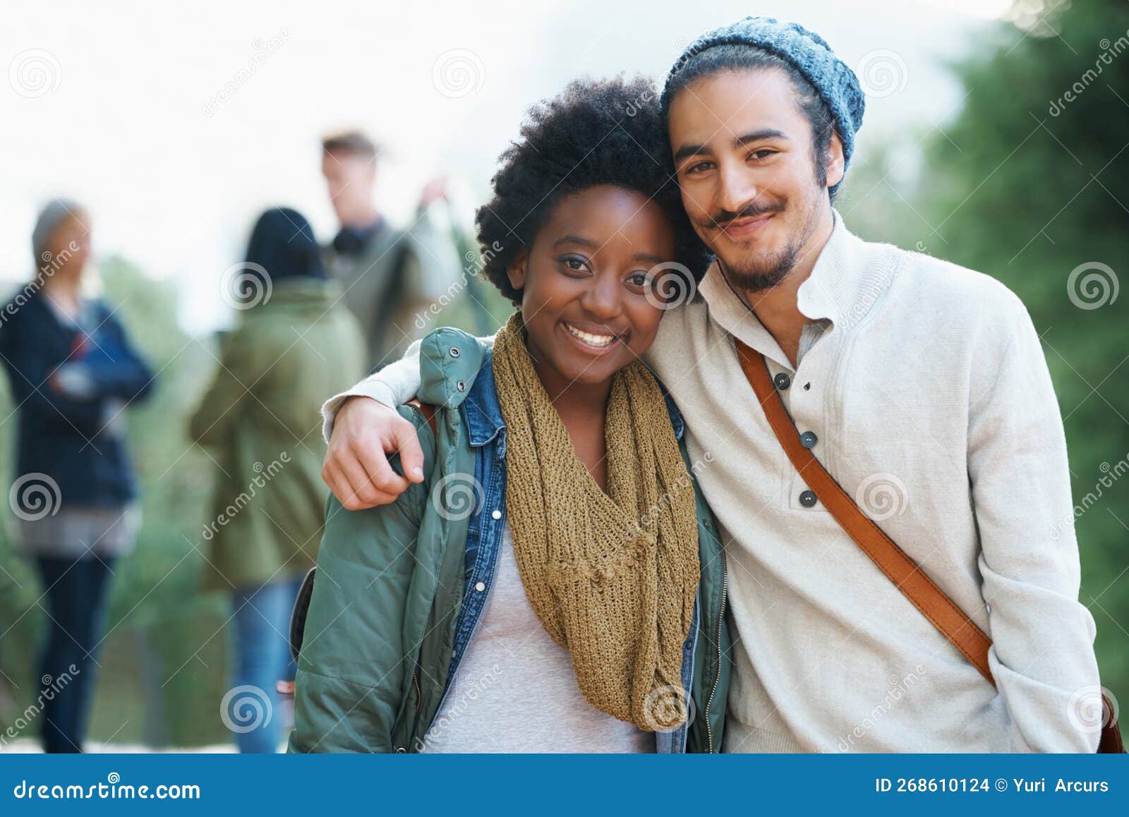 We are in Every Class Together. a Group of College Friends Walking Arm ...