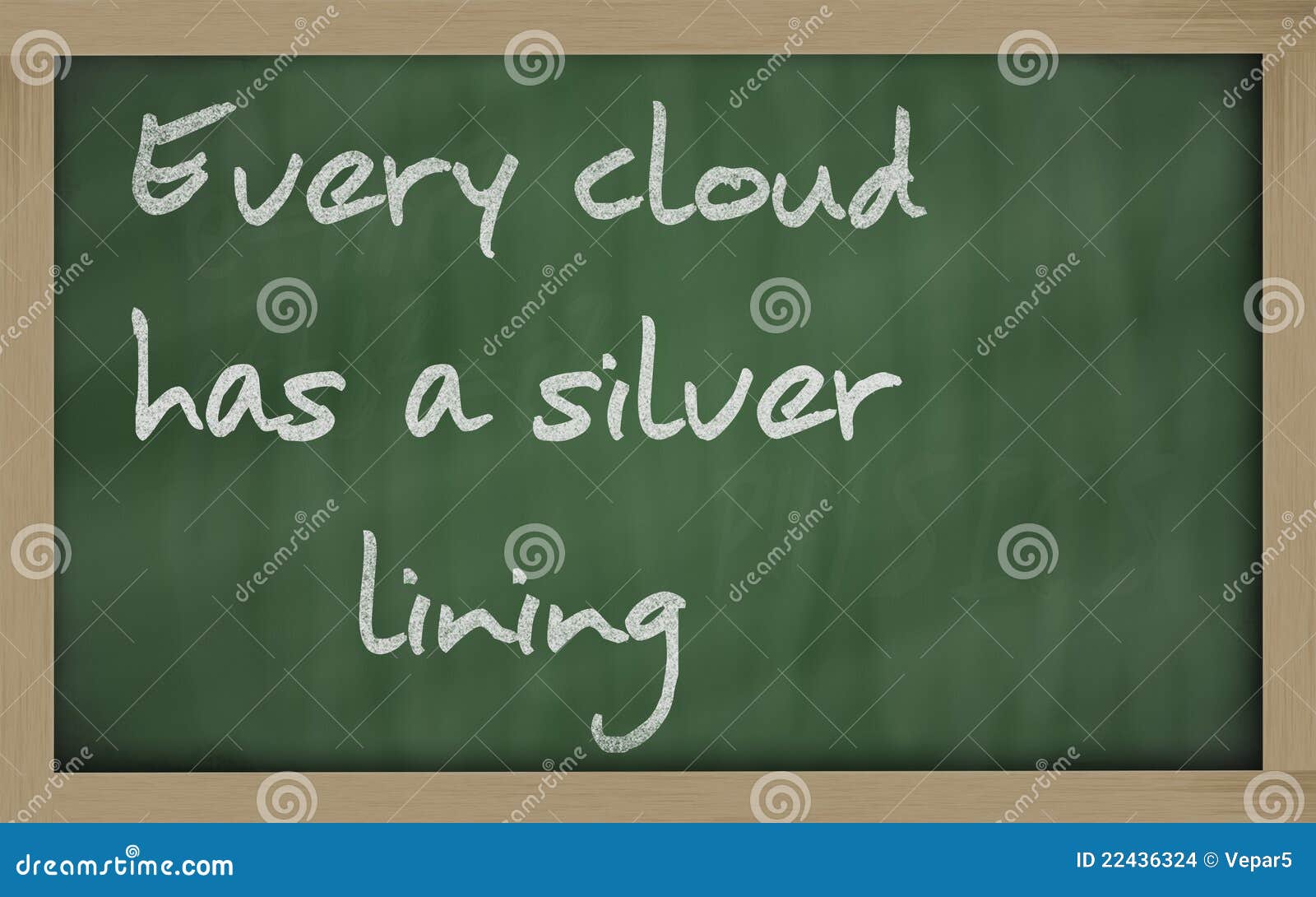 Every Cloud Has a Silver Lining Stock Illustration - Illustration of ...
