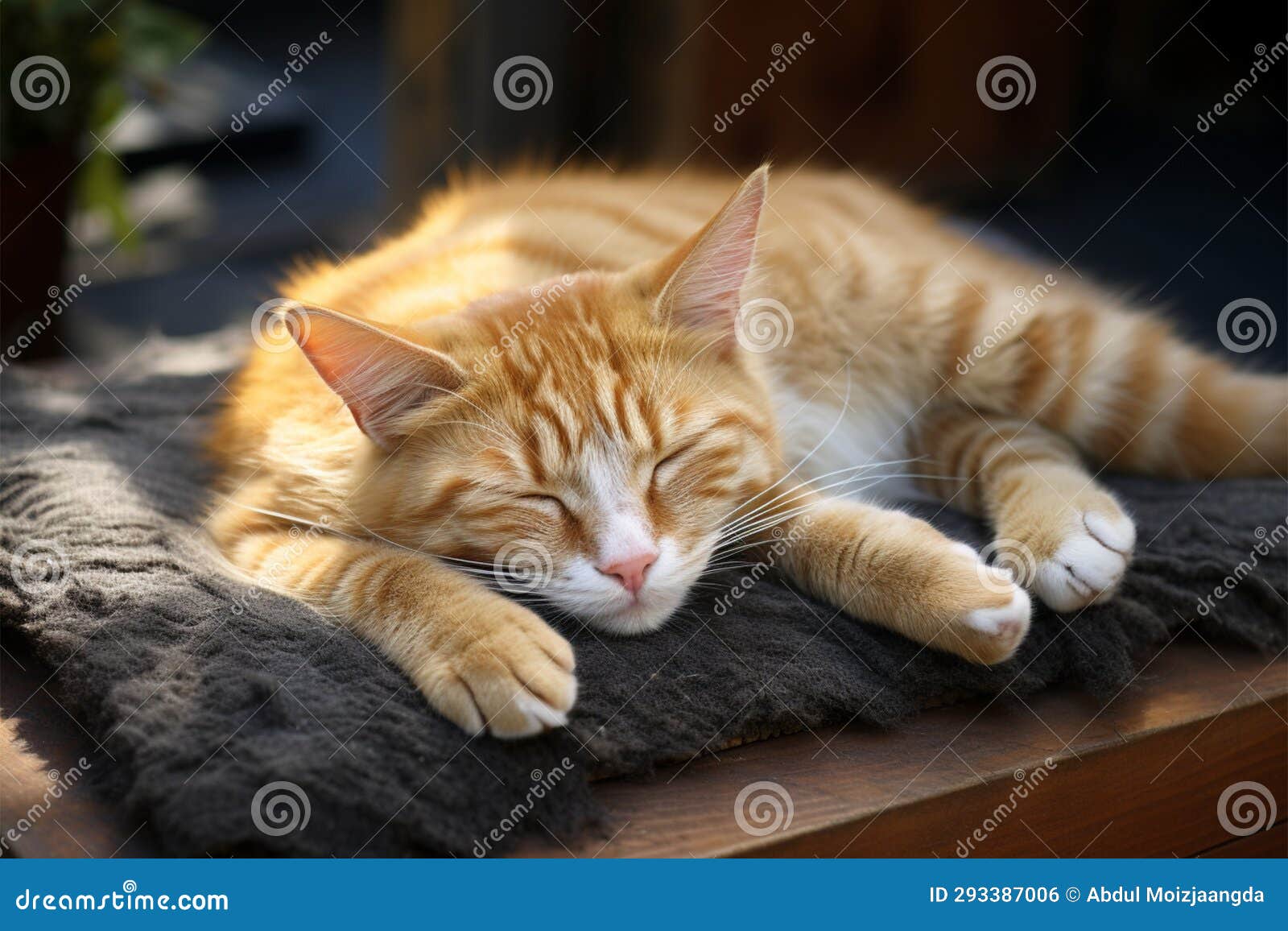 In Every Corner of the World, Beloved Cats Nap Contentedly Stock ...