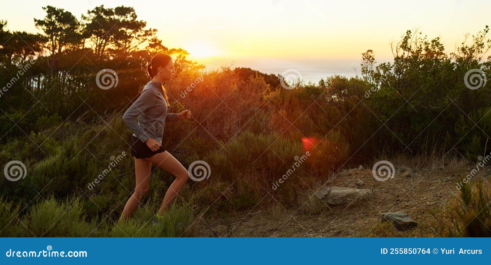 Every Day is a Good Day when You Run. a Beautiful Brunette Training ...
