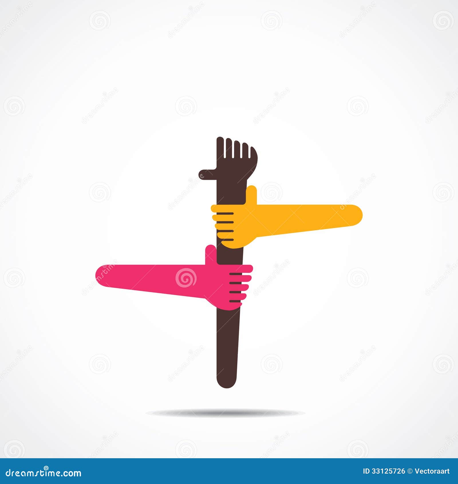 Every Hand Connect Each Other Icon Stock Vector - Illustration of ...