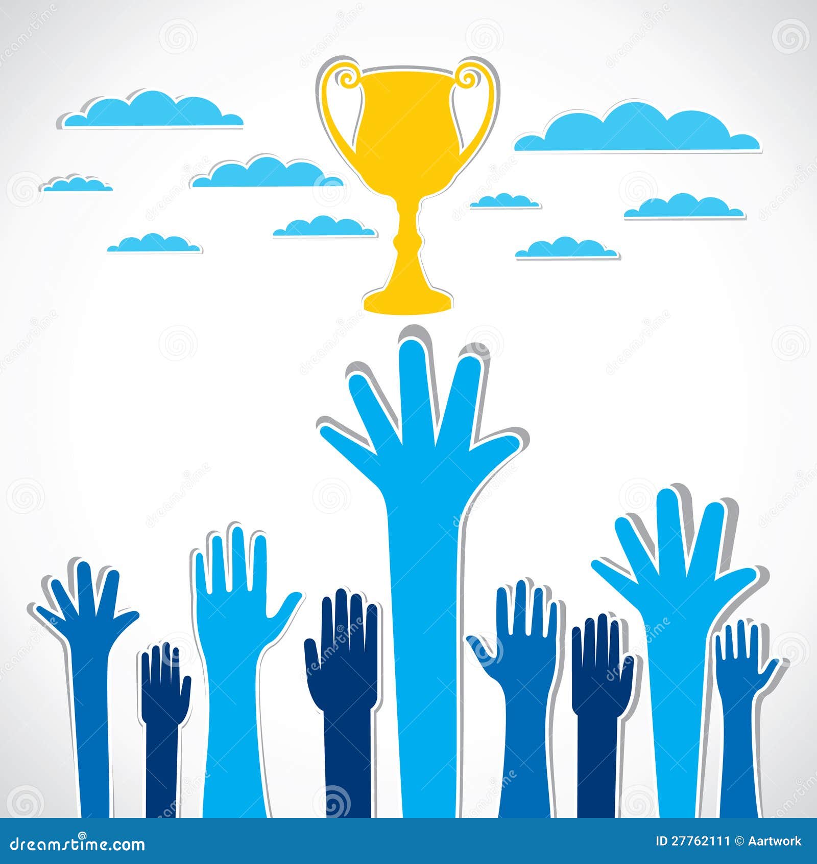 Every Hand Try To Win the Cup Stock Vector - Illustration of hold, game ...