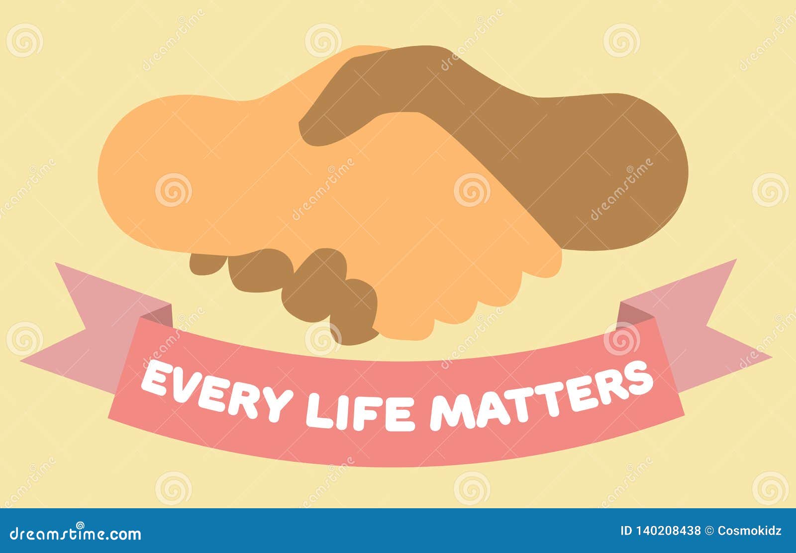 Every Life Has Equal Value On Blue Stock Photography | CartoonDealer ...