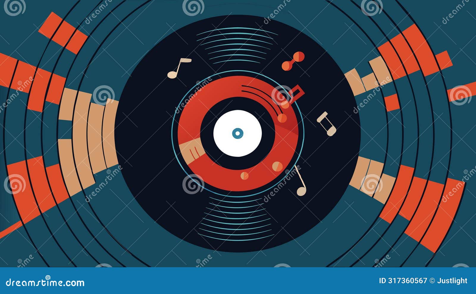 Grooves Record Vinyl Texture Stock Illustration | CartoonDealer.com ...
