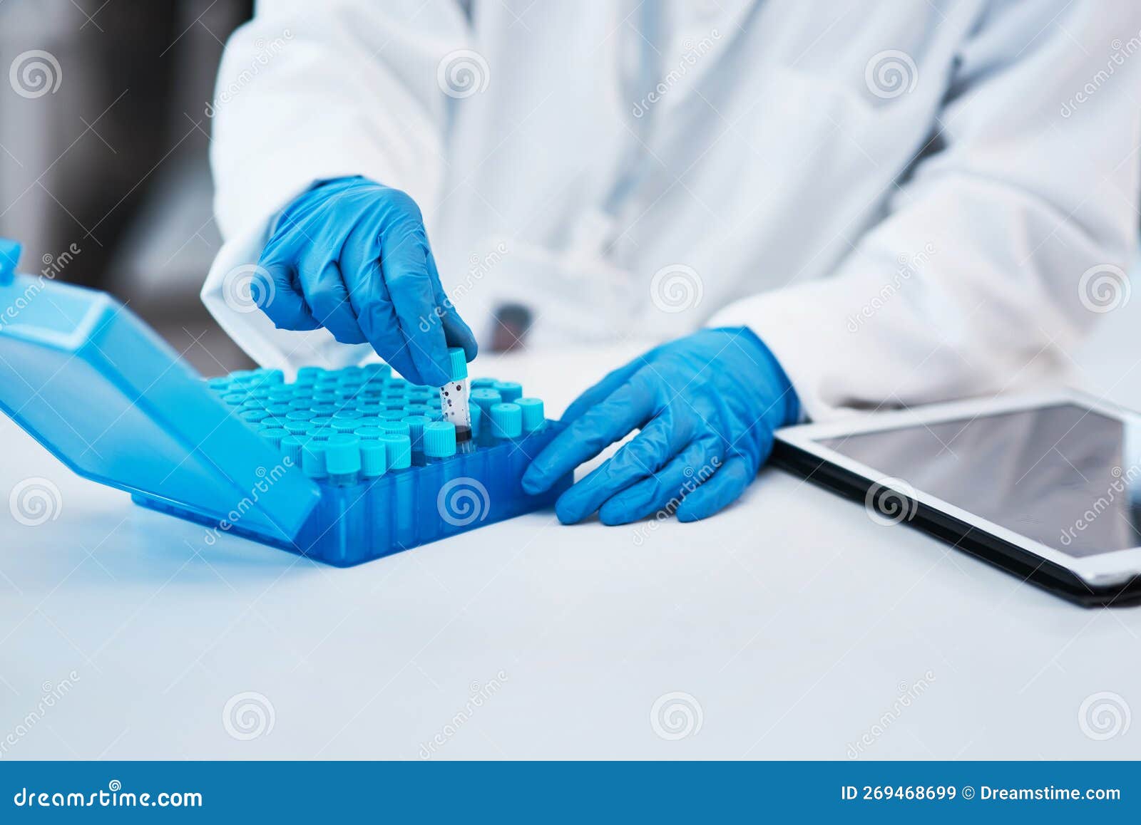 Every Sample Goes through Thorough Testing. Closeup Shot of an ...