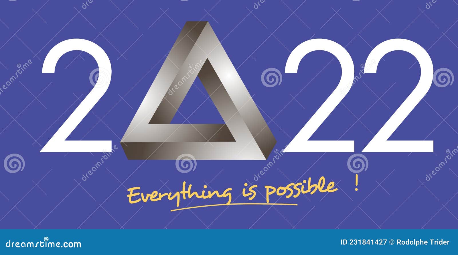 022 Greeting Card Showing that Nothing is Impossible. Stock Vector ...