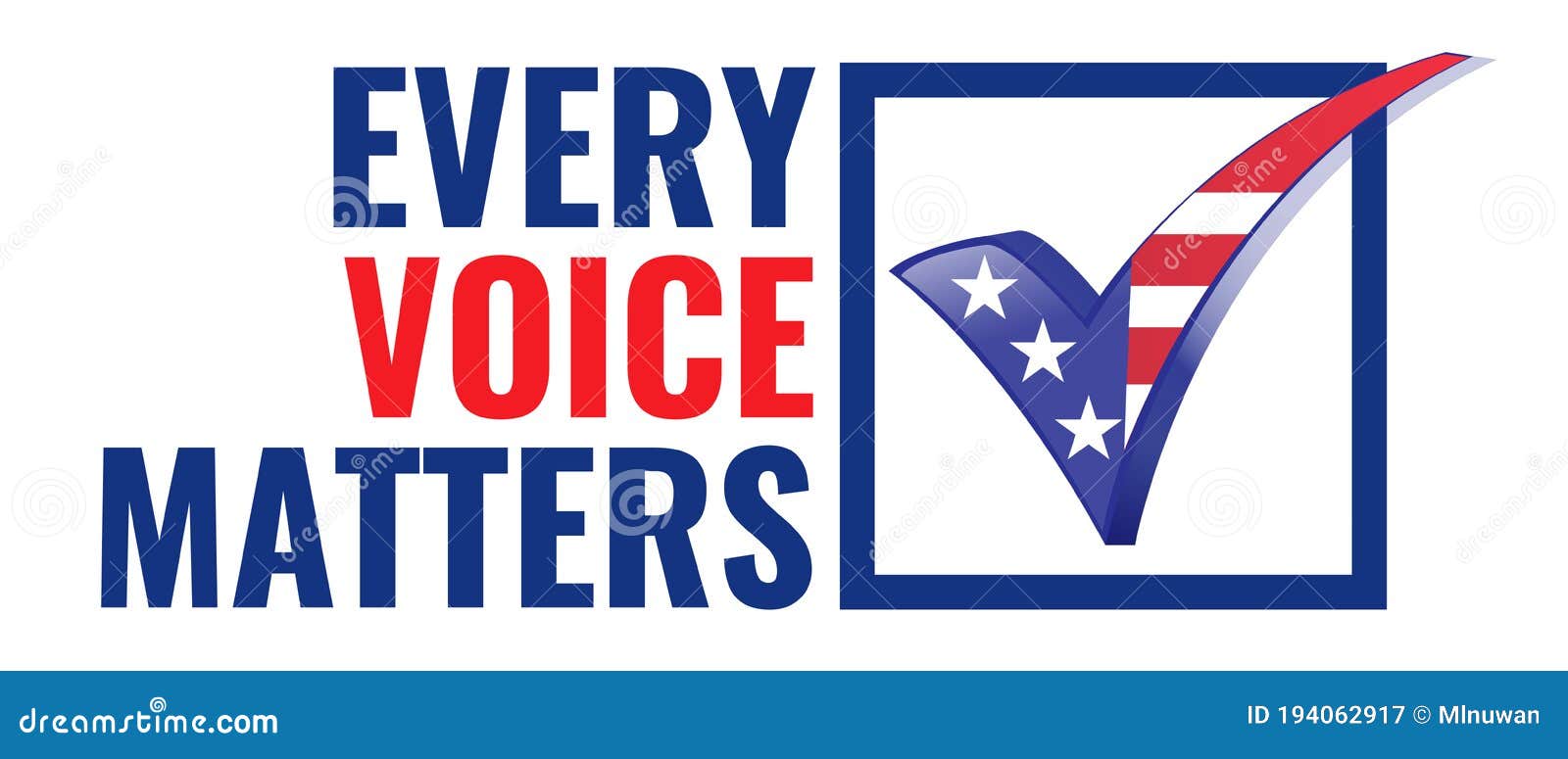 Every Voice Matters for Election in USA 2020 Stock Vector ...