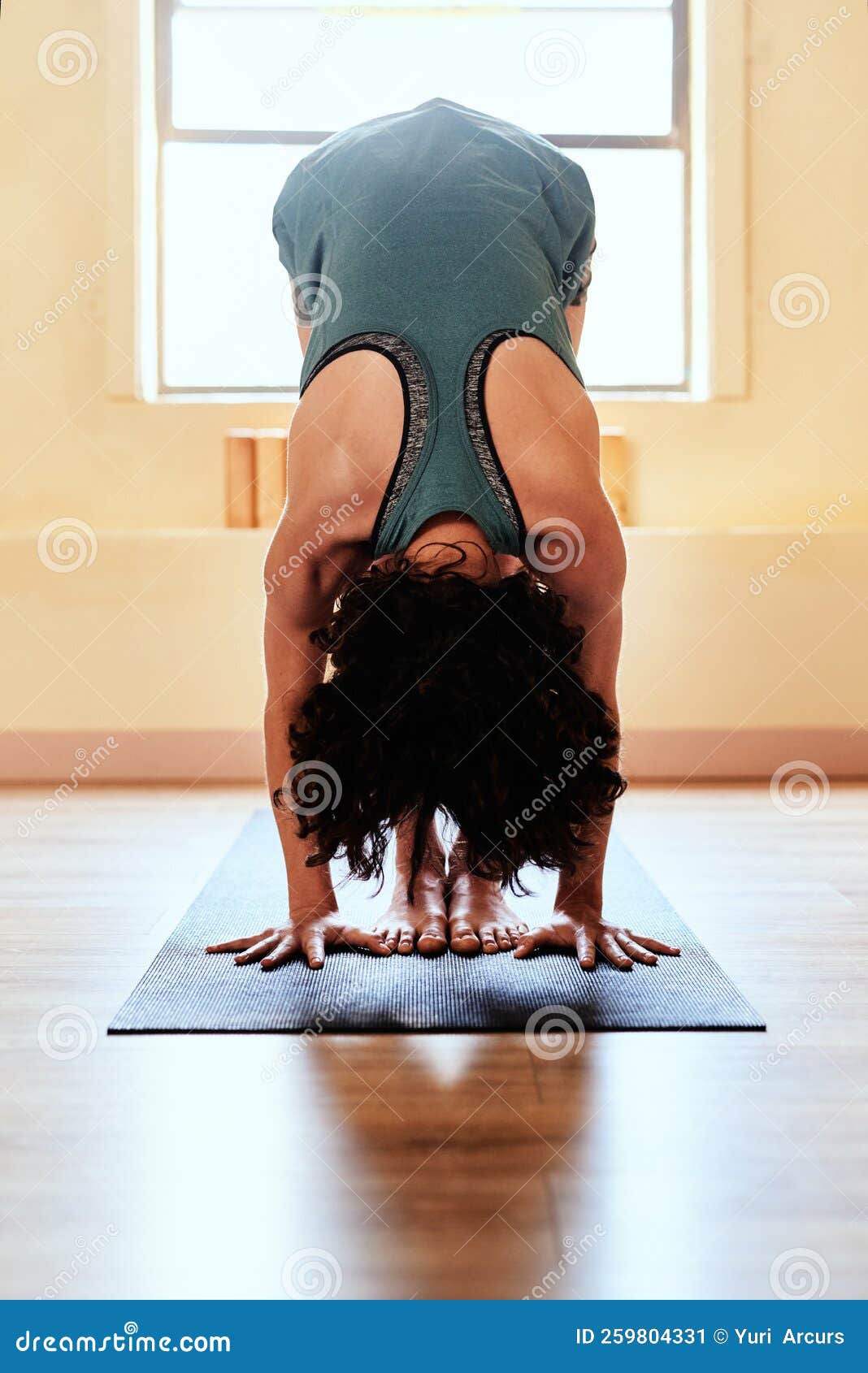 Every Workout Brings Progress. a Young Woman Practicing Yoga. Stock ...