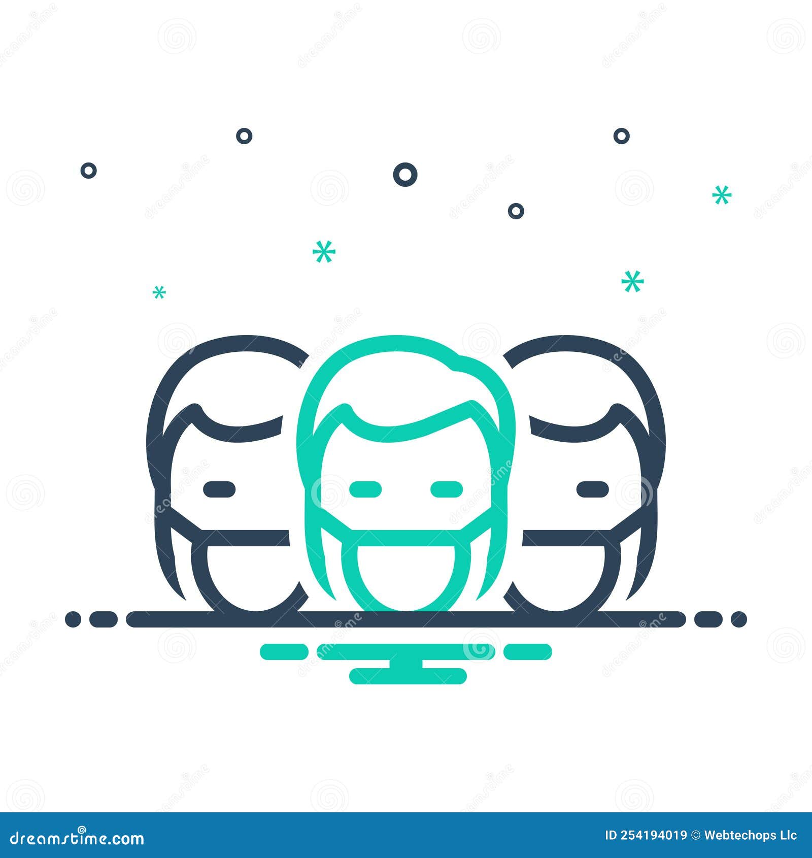 Mix Icon for Everybody, All Everyone and Every Stock Illustration ...