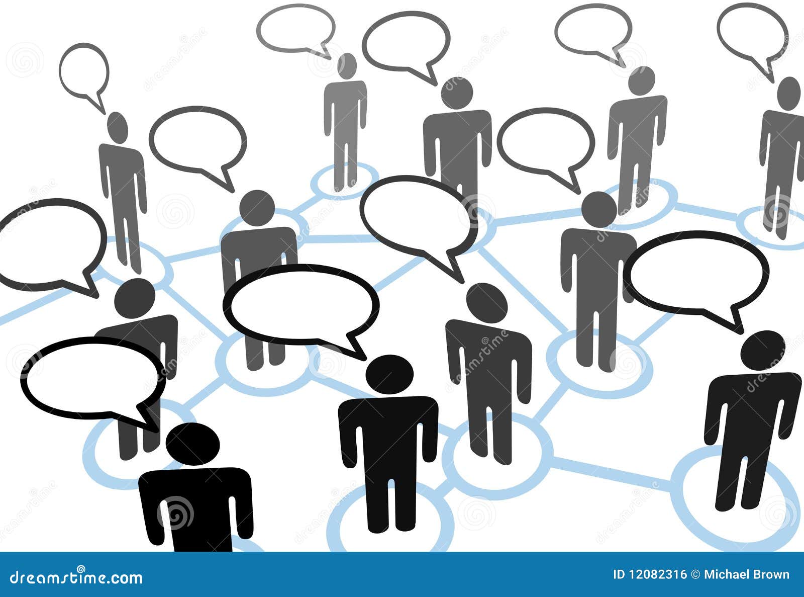 Everybodys Talking Speech Communication Network Stock Vector ...