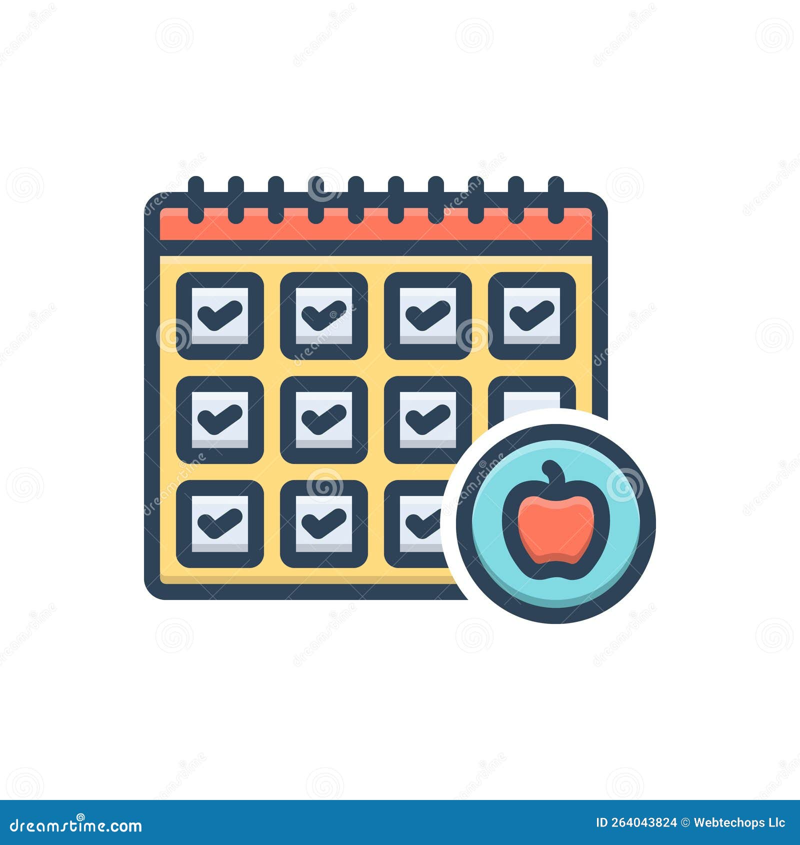 Color Illustration Icon for Everyday, daily and Day To Stock ...