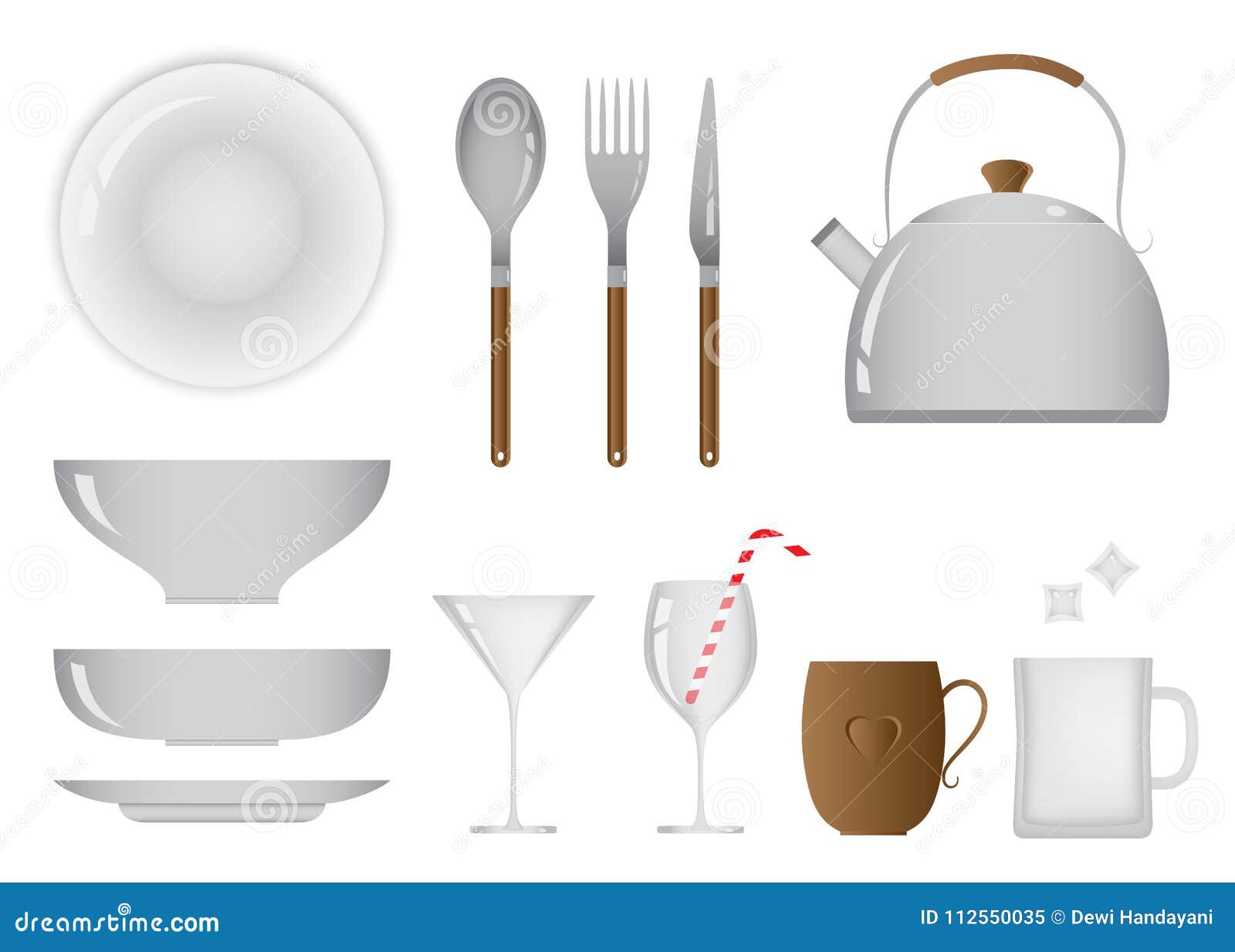 Everyday Object of Kitchen and Dining Equipment Set Stock Vector ...