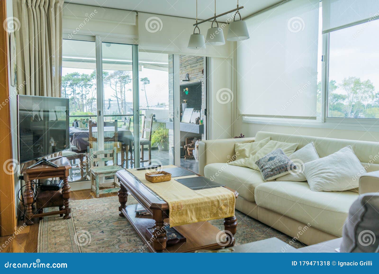 Everyday Space in Home Interior Stock Photo - Image of apartments ...