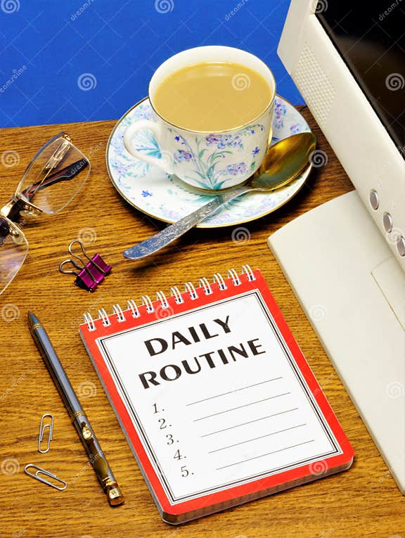 Everyday Tasks - Writing Text on a Notepad, Stock Image - Image of ...