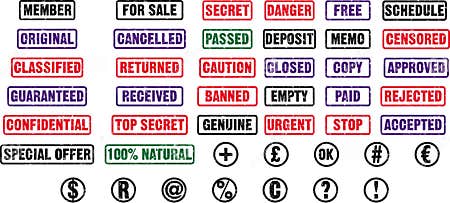 Everyday Ultimate Rubber Stamp Collection Stock Vector - Illustration ...