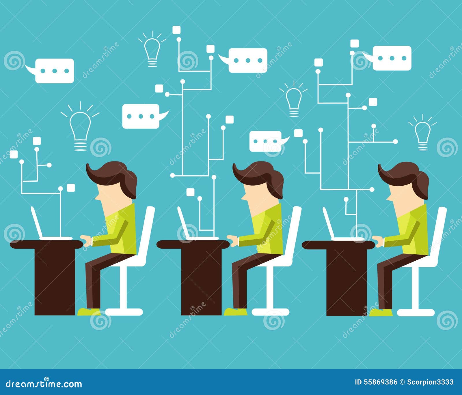 Everyday work concept stock illustration. Illustration of business ...