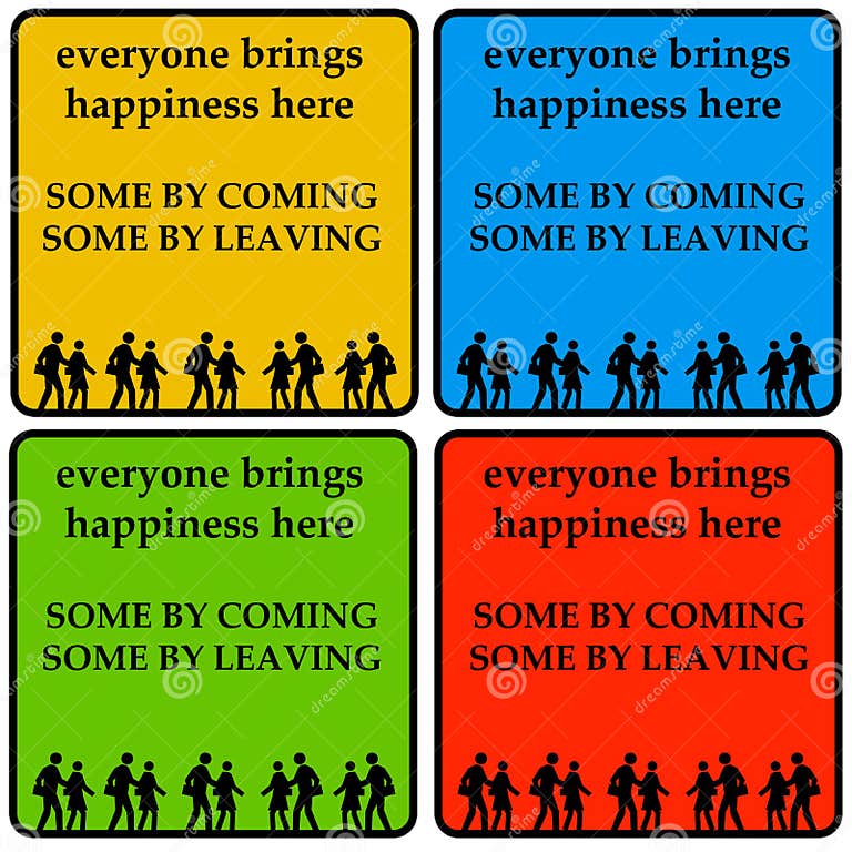 Everyone brings happiness stock illustration. Illustration of cynical ...