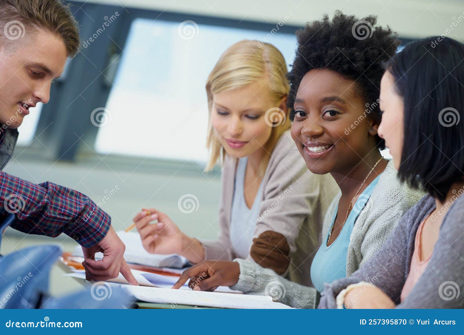 Everyone is Contributing To the Assignment. a Group of College Students ...