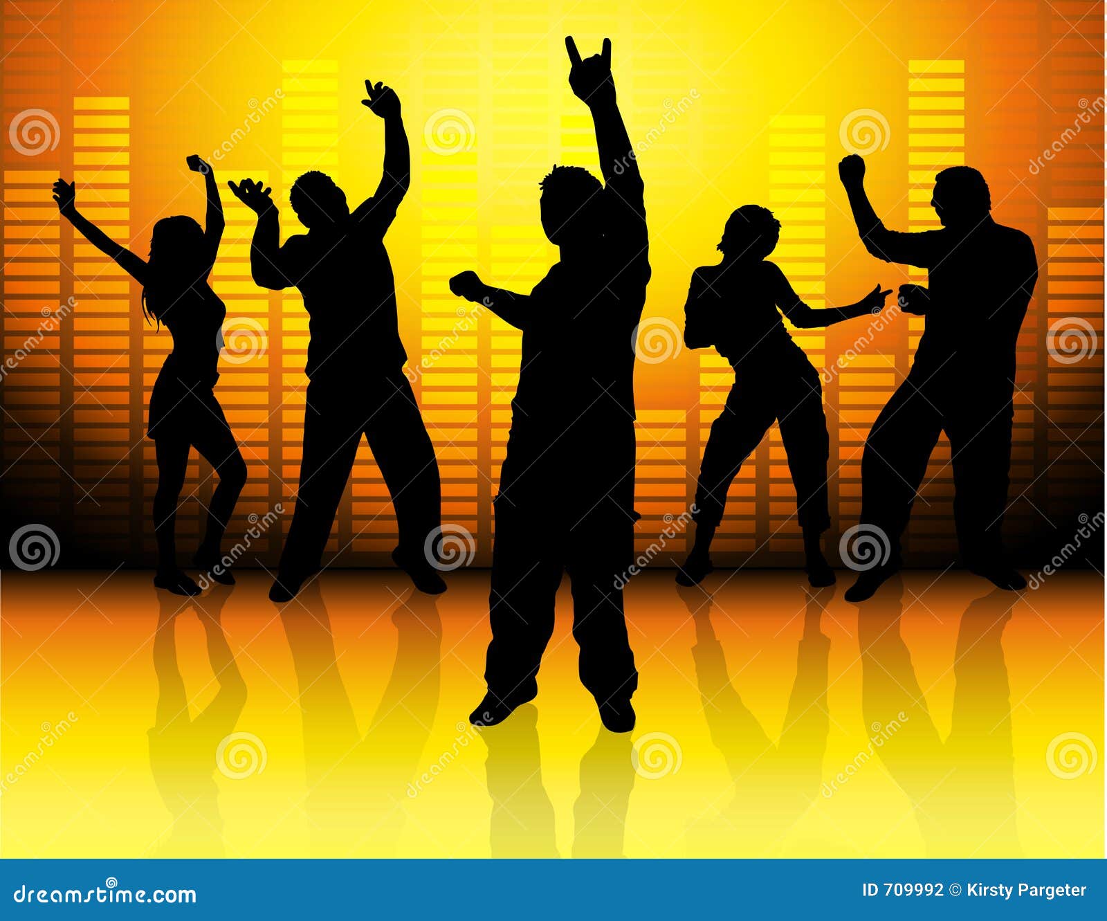 Everyone dance! stock illustration. Illustration of group - 709992