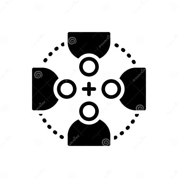 Black Solid Icon for Everyone, People and Everybody Stock Vector ...