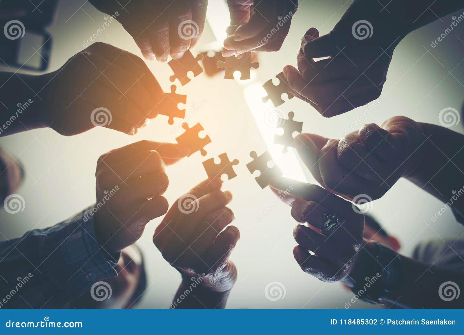 Everyone is an Important Jigsaw at Work. Stock Photo - Image of ...