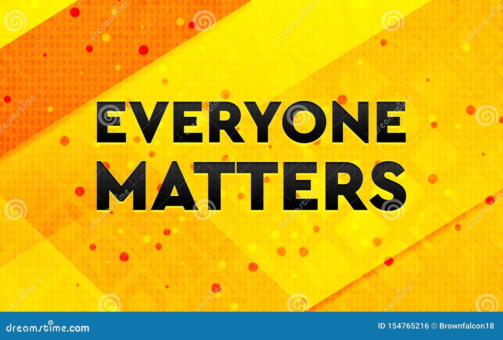 Everyone Matters Abstract Digital Banner Yellow Background Stock ...
