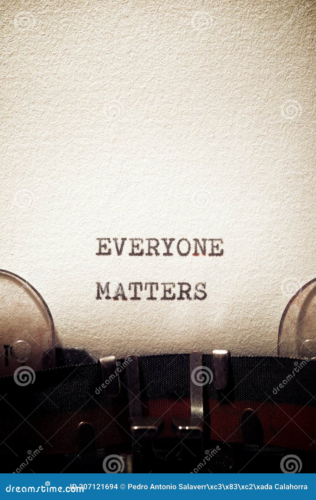 Everyone matters phrase stock photo. Image of equality - 207121694