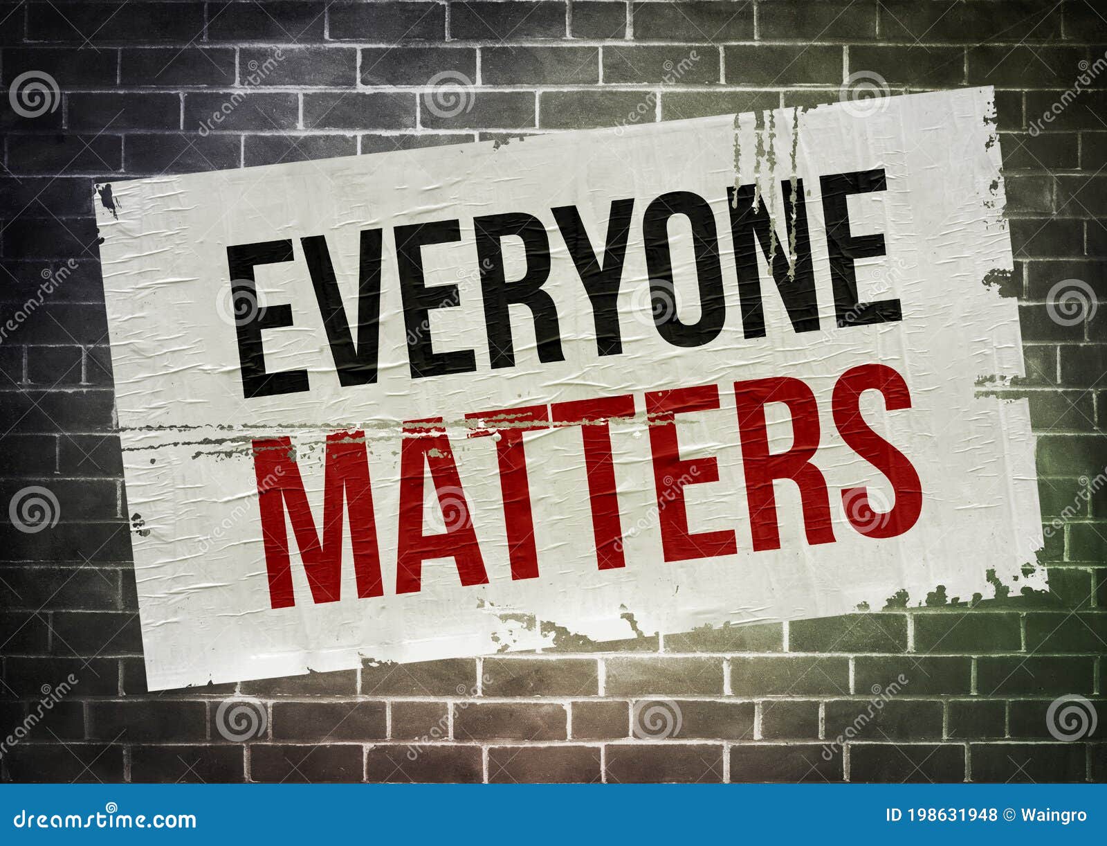 Everyone Matters Poster Message Stock Illustration - Illustration of ...