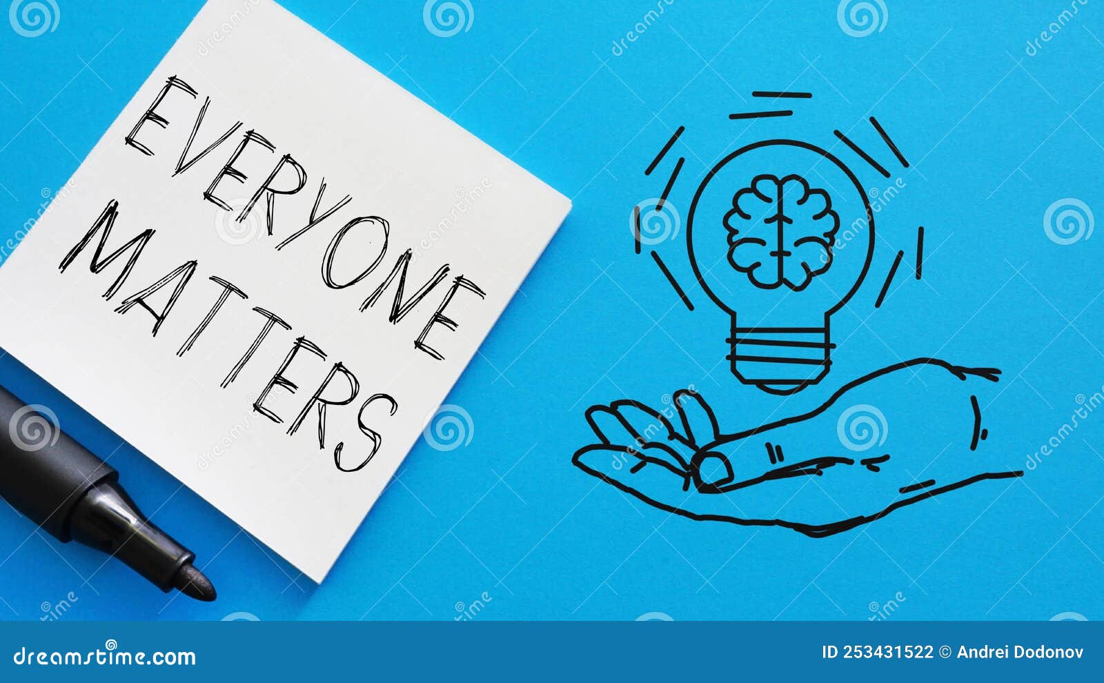 Everyone Matters is Shown Using the Text Stock Photo - Image of ...