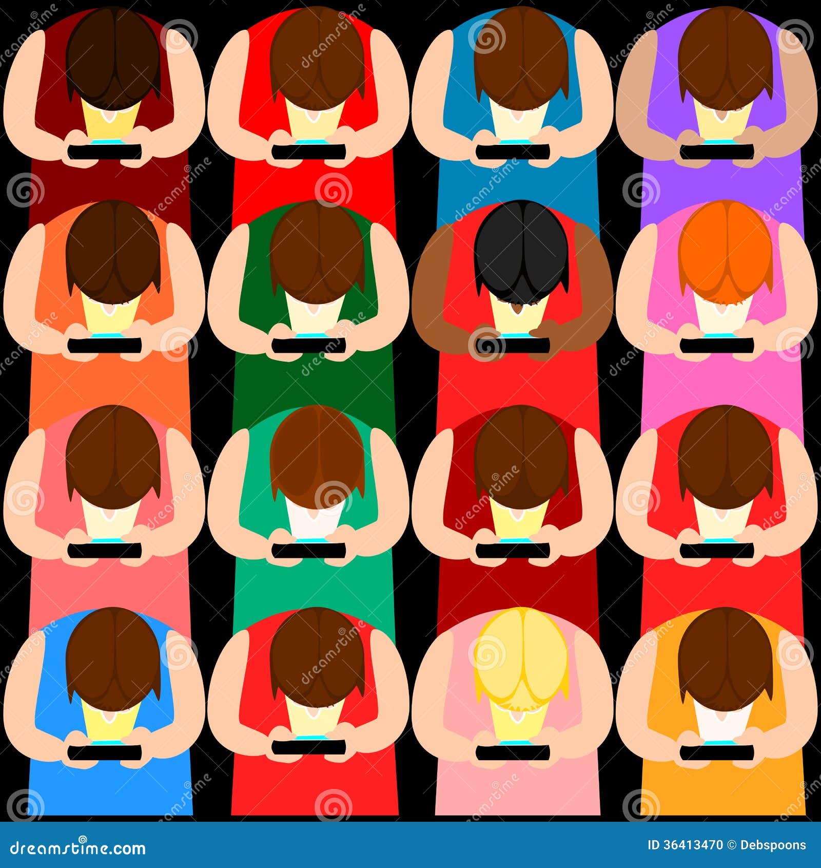 Everyone is texting. stock vector. Illustration of smartphone - 36413470 Everyone is texting. stock vector. Illustration of smartphone - 36413470