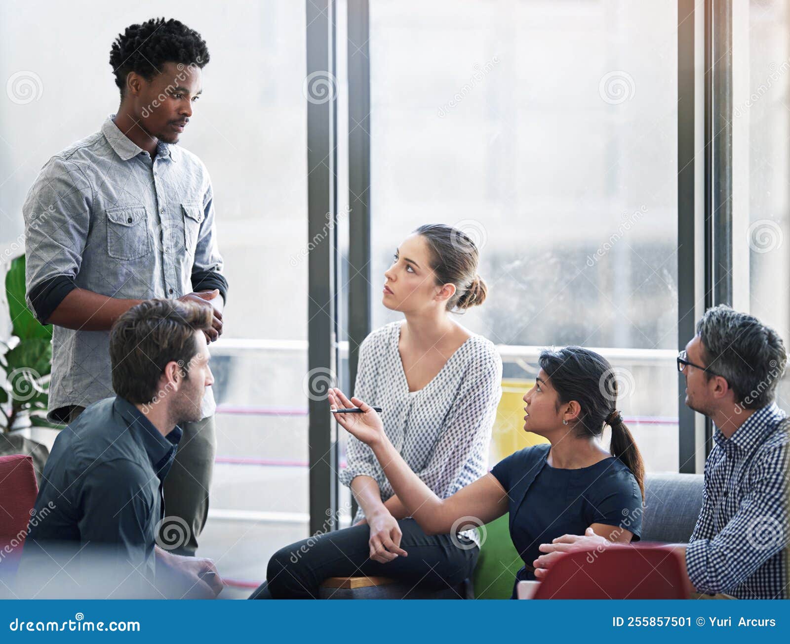 Everyones Input Makes a Difference. a Group of Coworkers in a Meeting ...