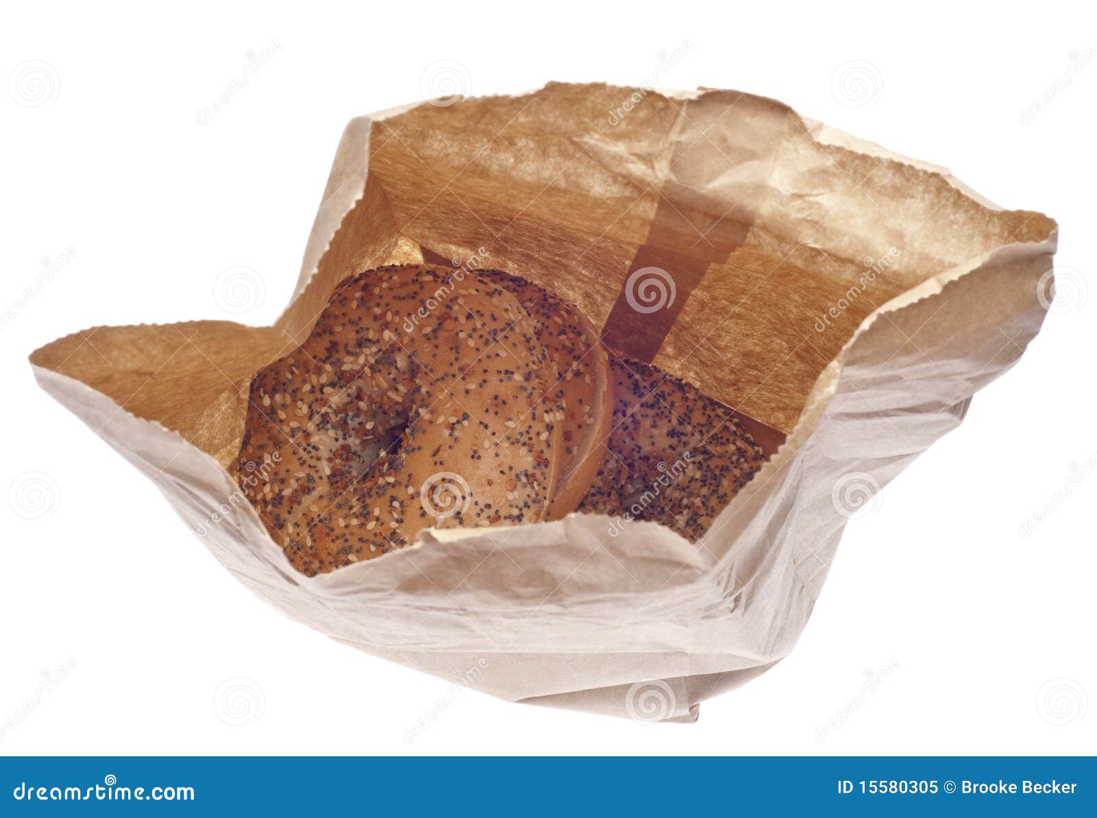 Everything Bagels in a Paper Bag Stock Image - Image of food, snack ...