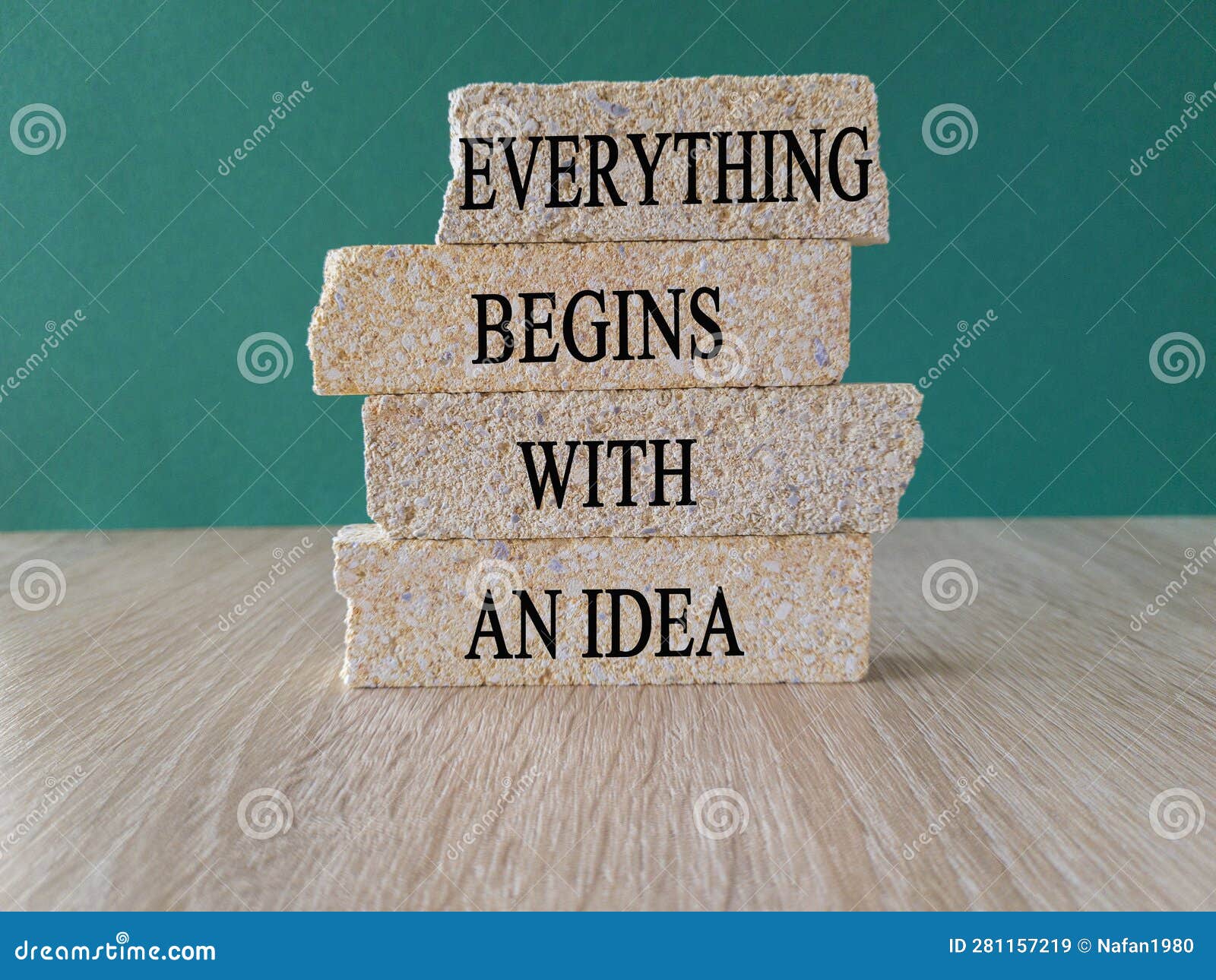 Everything Begins with an Idea Symbol. Concept Word Everything Begins ...