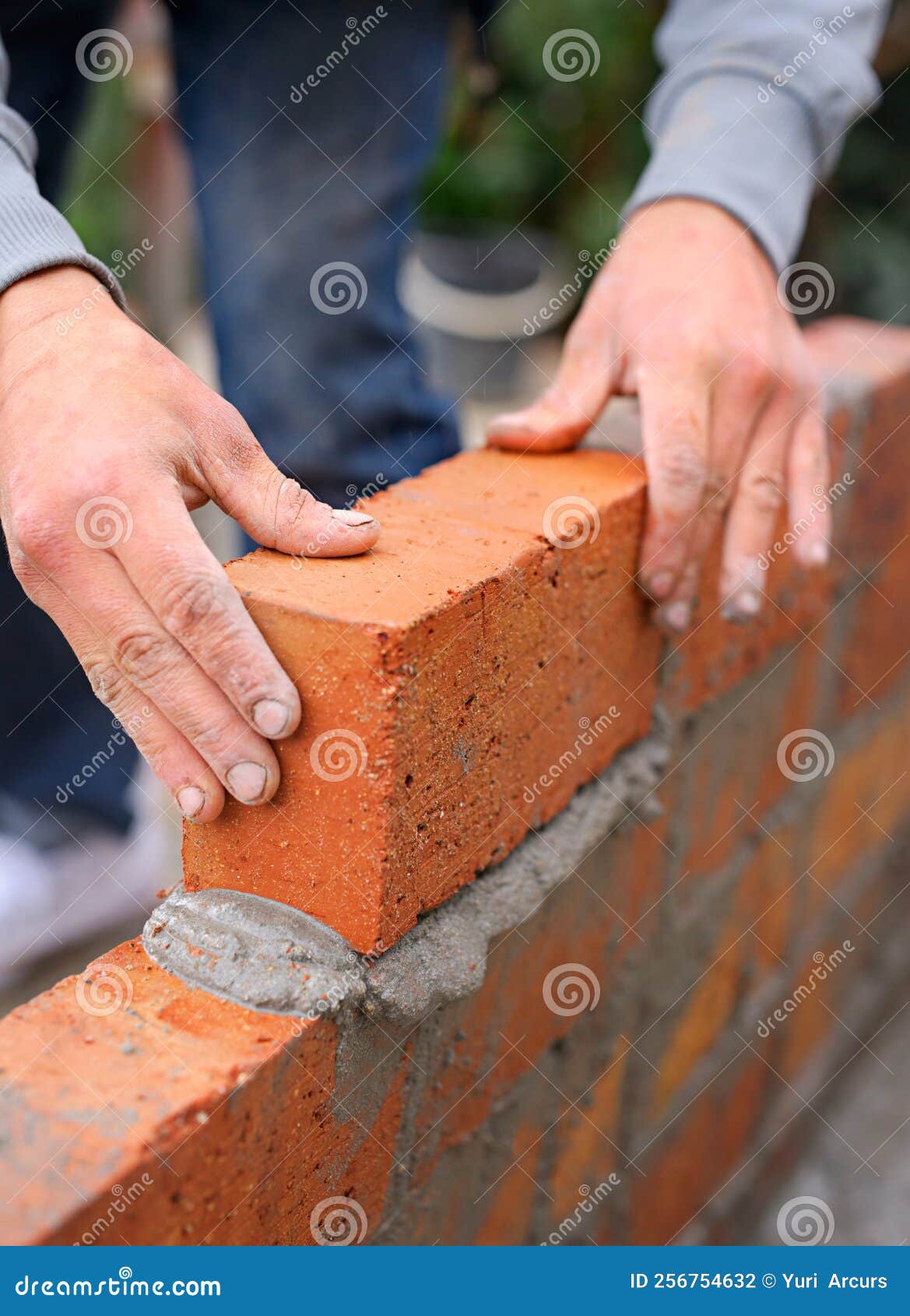 Everything is Built One Brick at a Time. a Master Bricklayer at Work ...