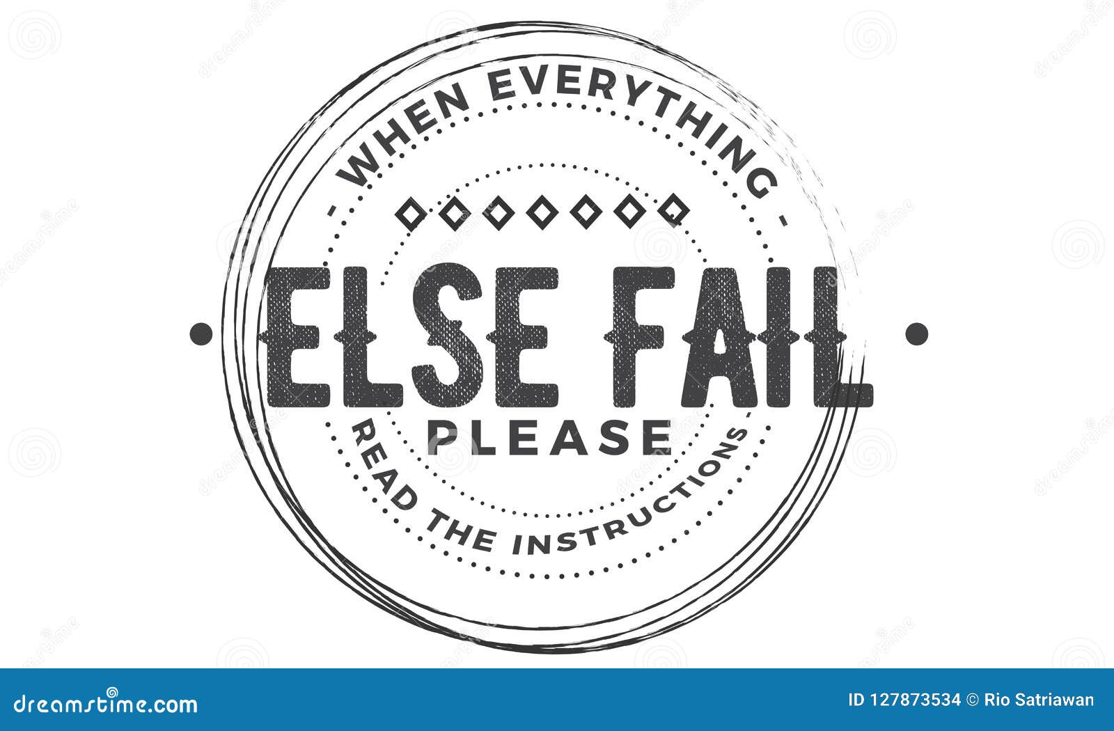 When Everything Else Fail Please Read the Instructions Stock Vector ...