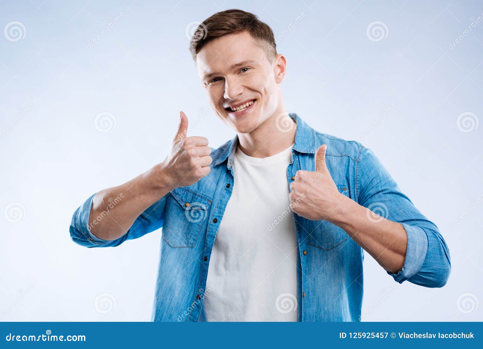 Happy Positive Nice Man Achieving His Success Stock Image Image Of