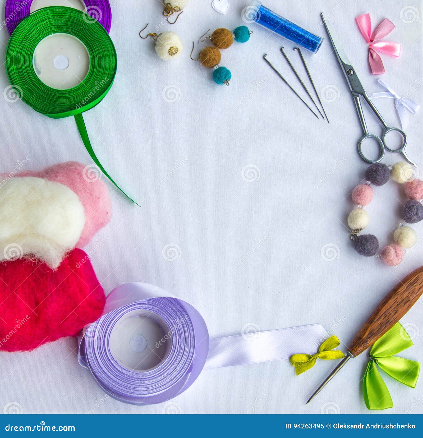 Everything for handmade stock image. Image of hobby, reel - 94263495