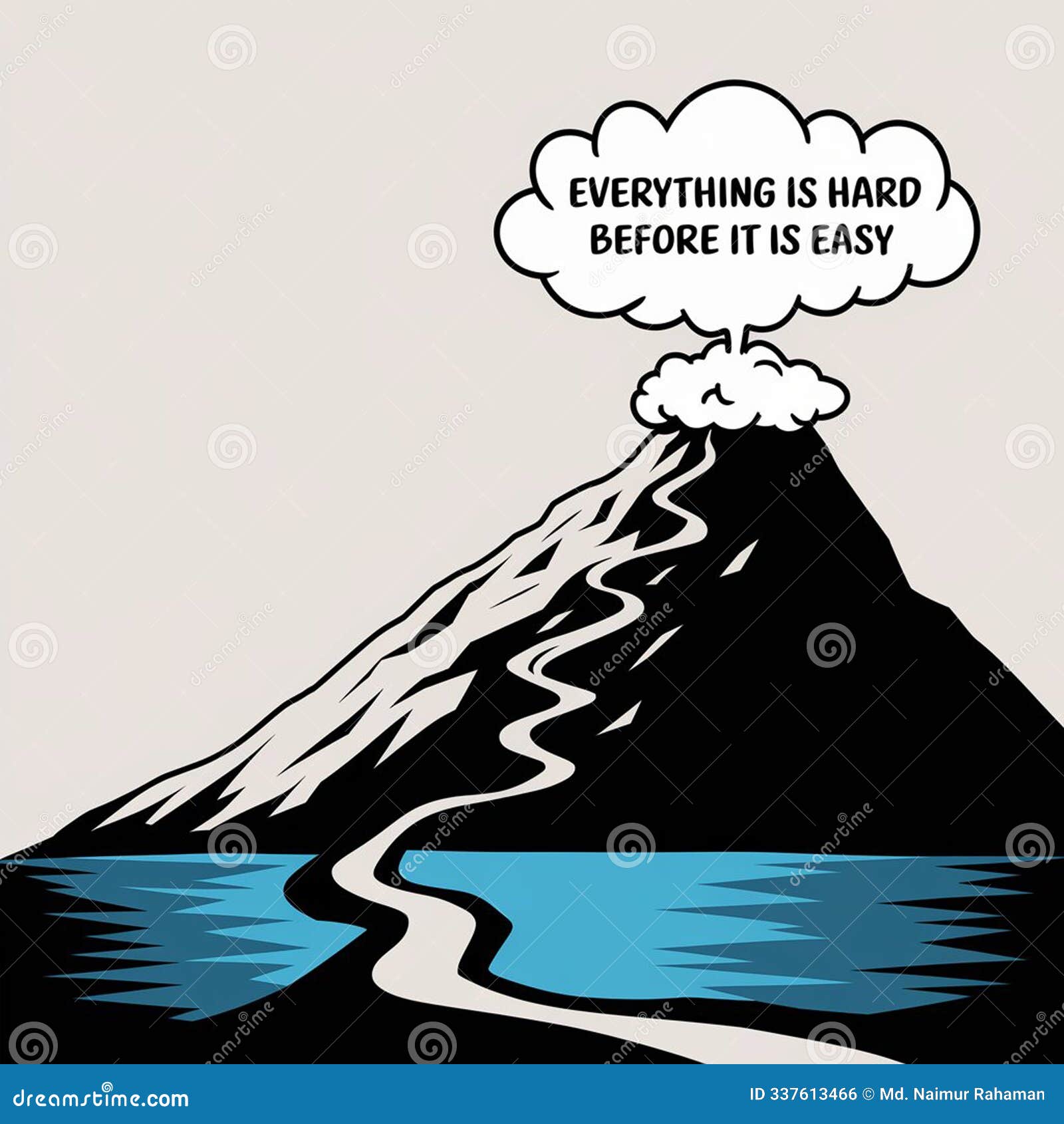 "Everything is Hard before it is Easy" Premium Vector Stock ...