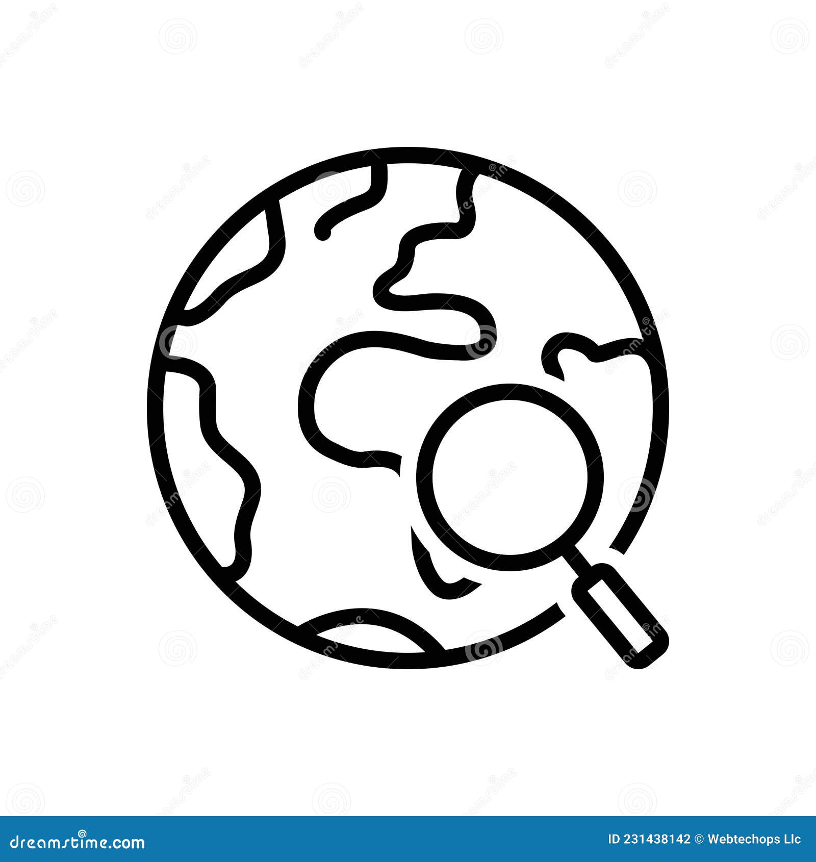 Black Line Icon for Everything, Each Item and Thing Stock Vector ...