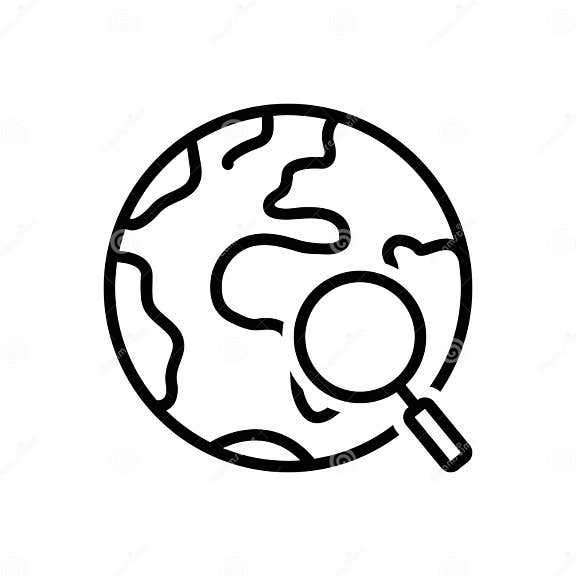 Black Line Icon for Everything, Each Item and Thing Stock Vector ...