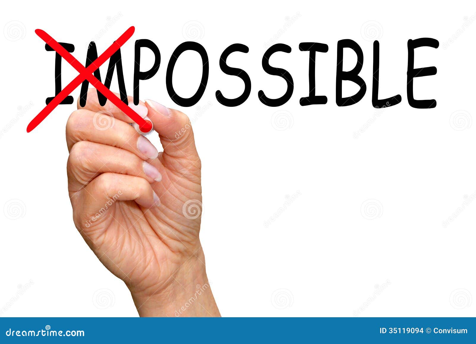 Everything is Possible Concept Stock Photo - Image of female ...