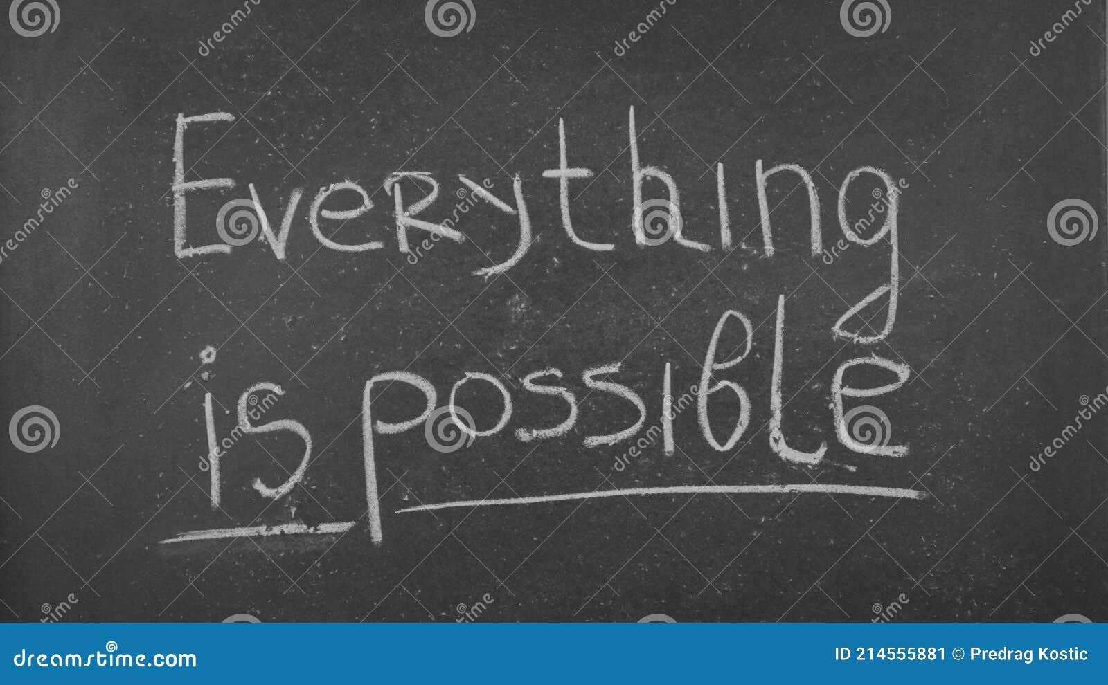 Everything is possible. stock image. Image of drawing - 214555881