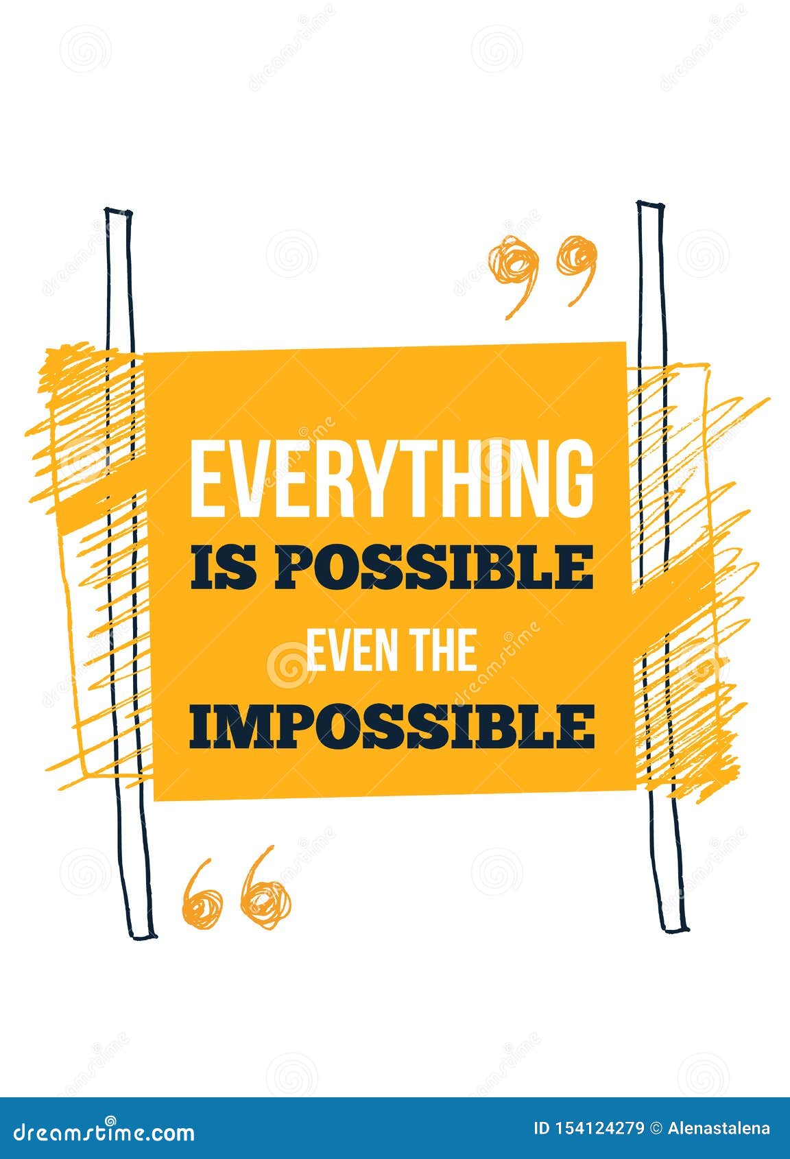 Everything is Possible Motivational Inscription. Typographic Design ...