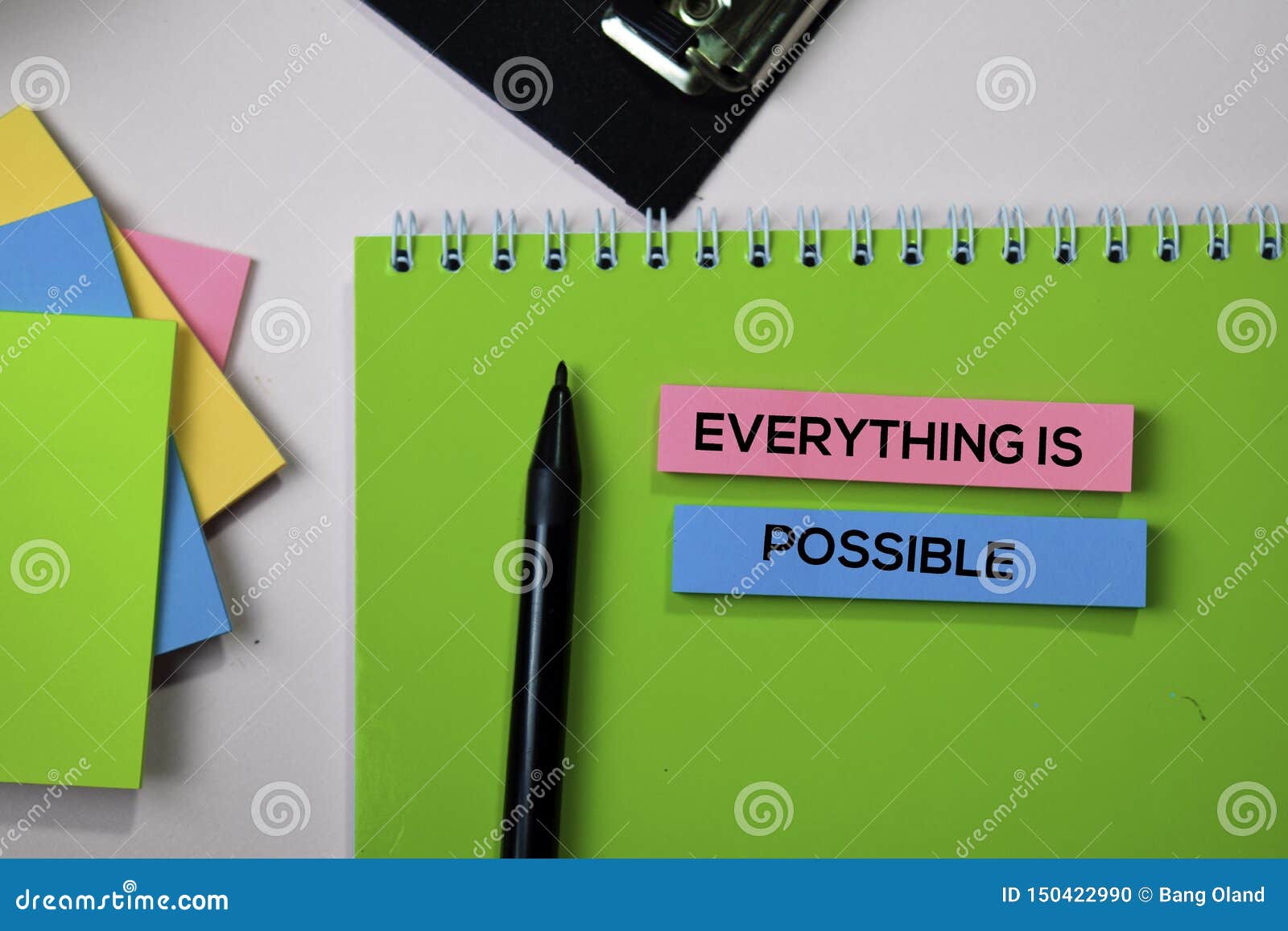 Everything is Possible Text on Sticky Notes with Office Desk Concept ...