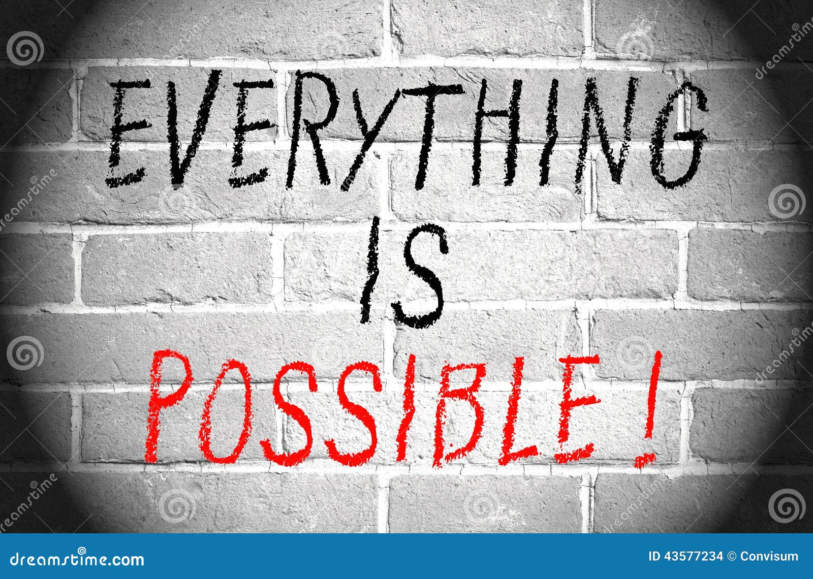 Everything is possible! stock illustration. Illustration of motivation ...