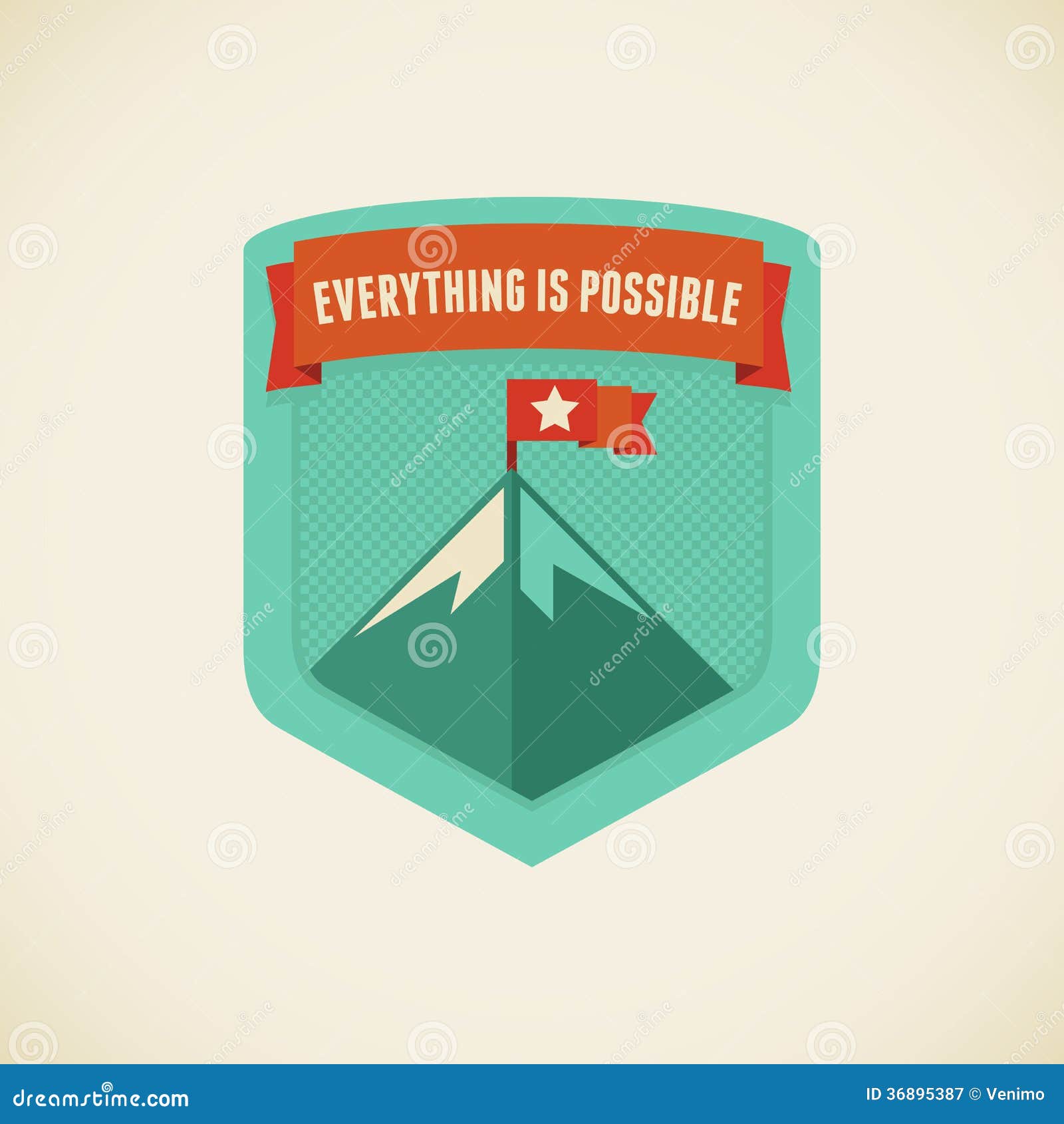 Everything is possible stock vector. Illustration of flat - 36895387