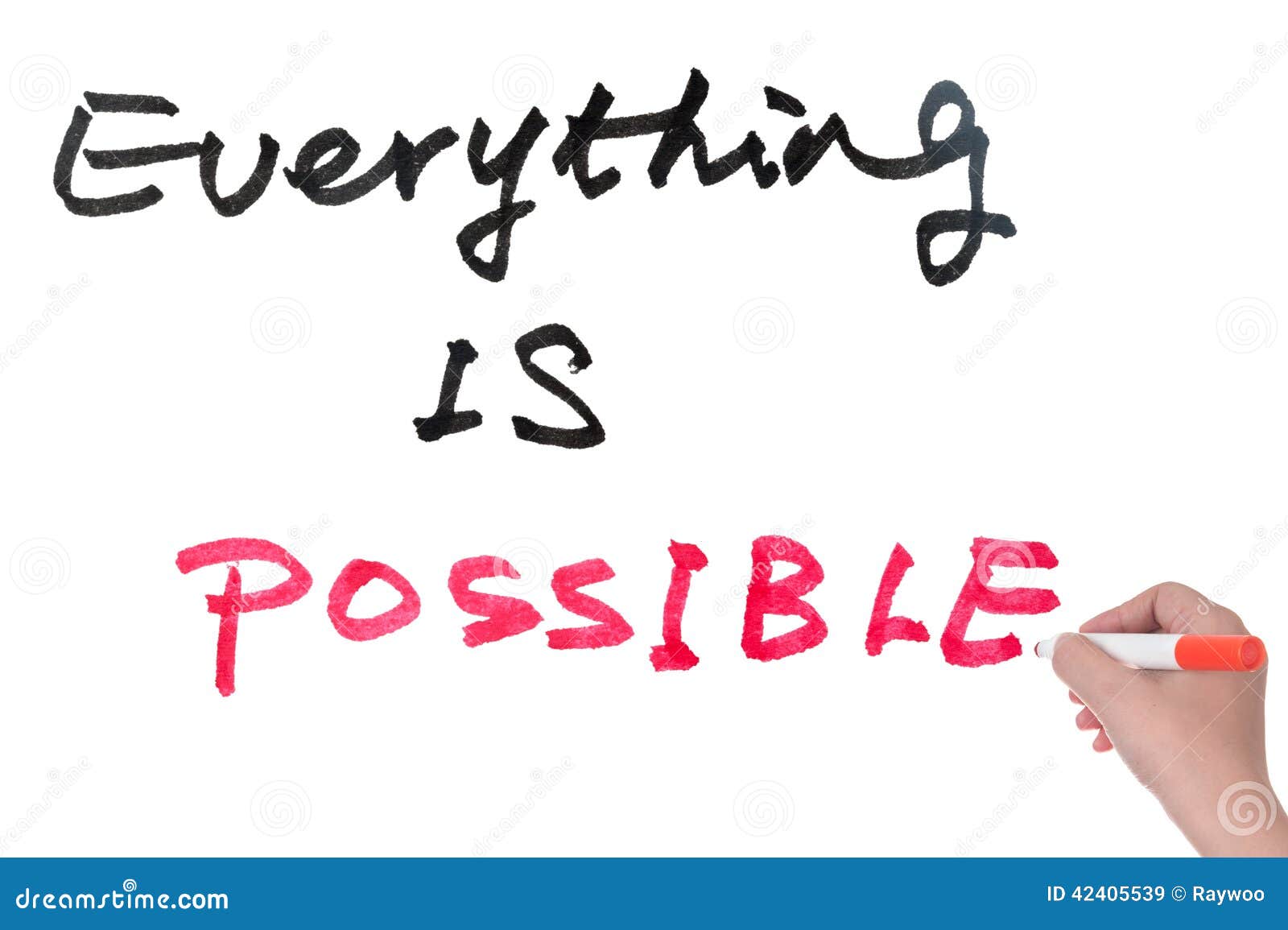 Everything is possible stock image. Image of word, education - 42405539
