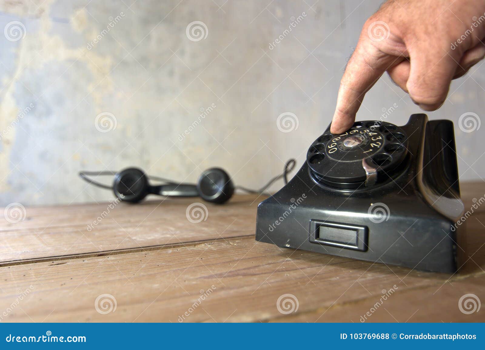 An old phone and a call stock photo. Image of farewell - 103769688