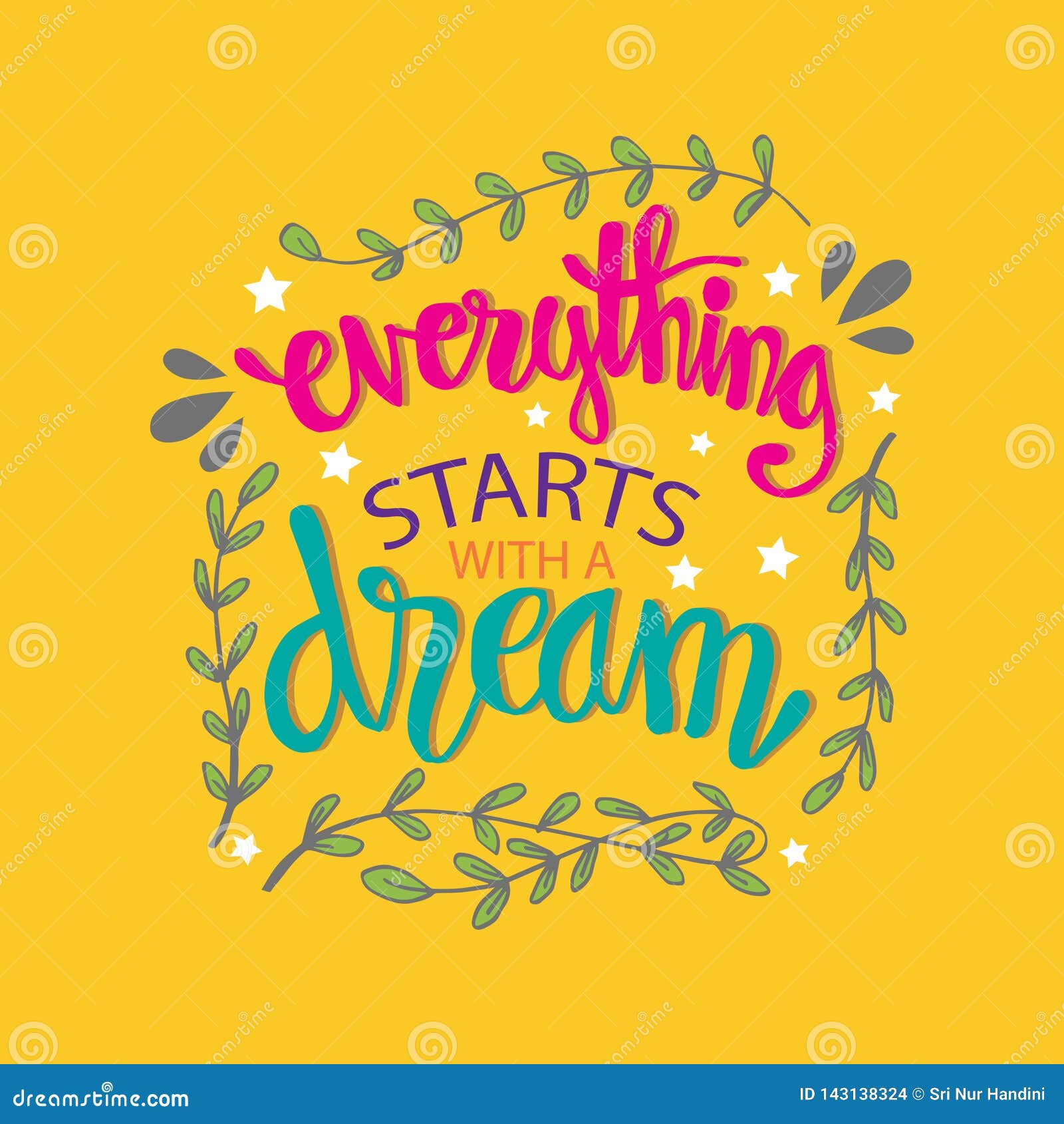 Everything Starts From A Dream Vector, Three Pieces Poster Design ...